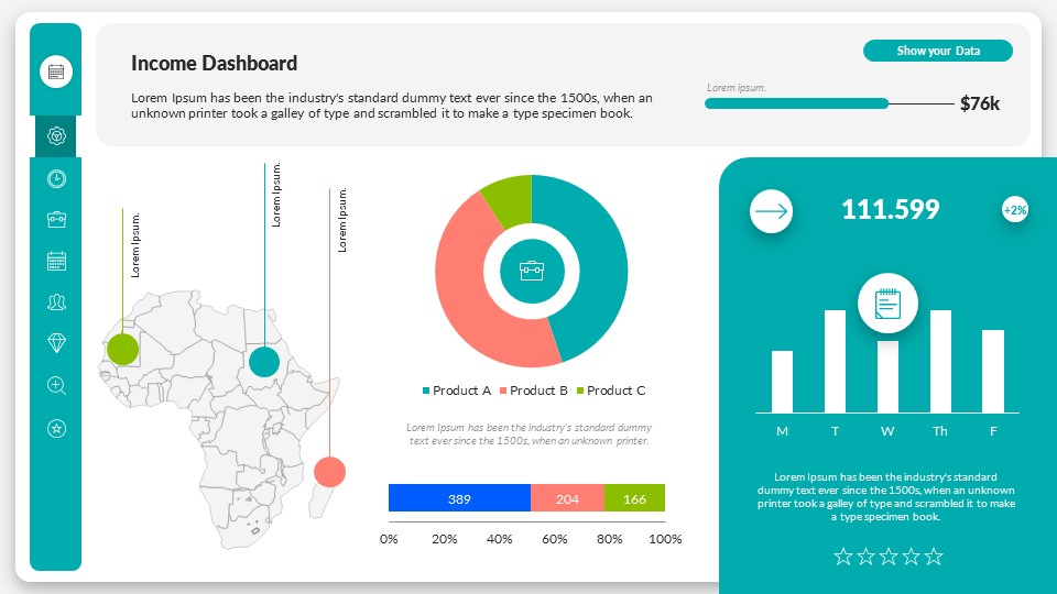 Map Data Dashboards PowerPoint Presentation Template, Presentation ...