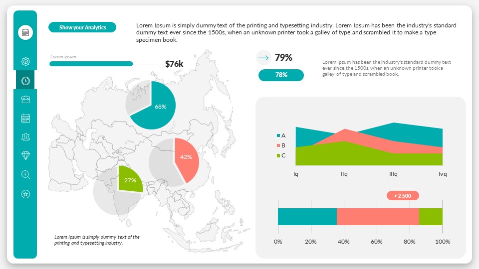 Map Data Dashboards PowerPoint Presentation Template, Presentation ...