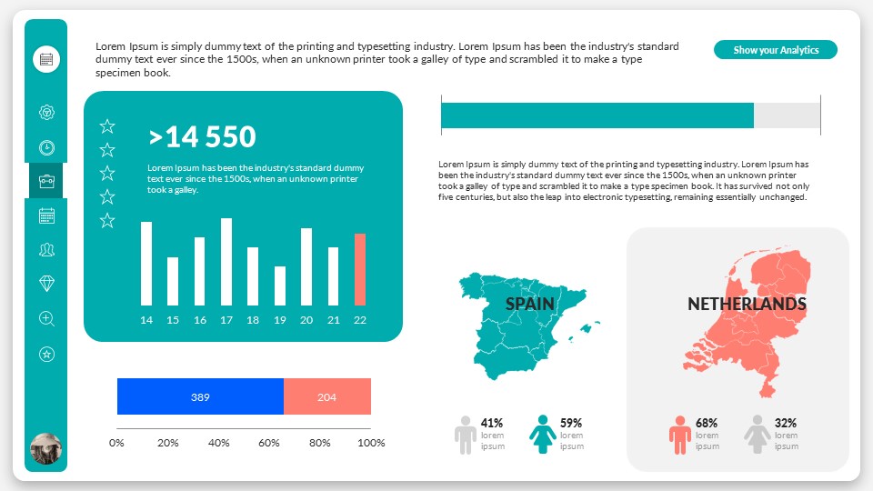 Map Data Dashboards PowerPoint Presentation Template, Presentation ...