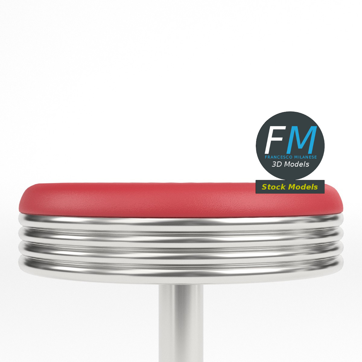 Floor mounted fixed diner stool 1 by FrancescoMilanese85 | 3DOcean