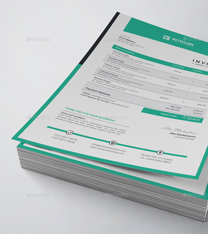 Modern Invoice, Print Templates | GraphicRiver