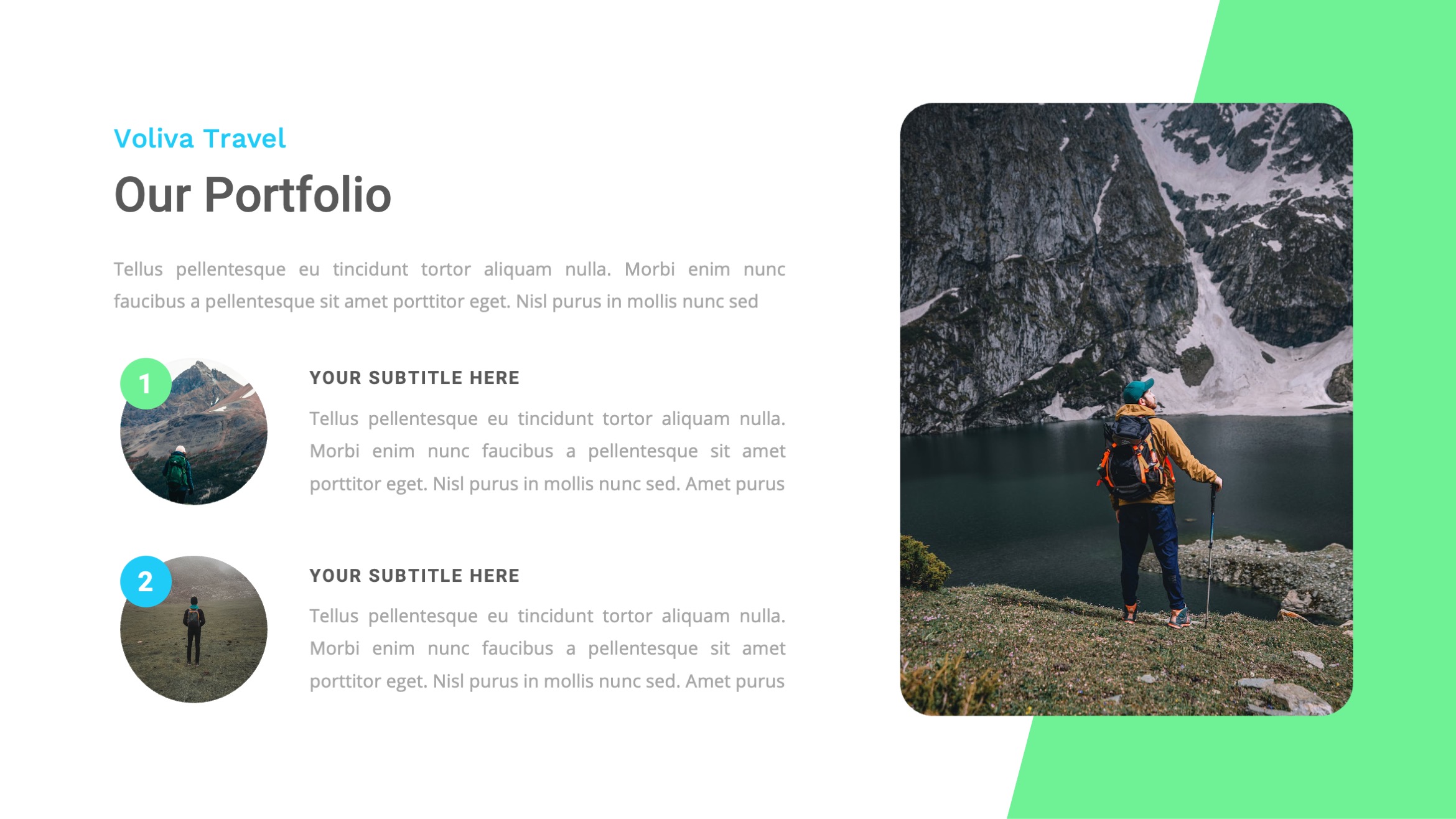 Voliva – Travel & Tourism Google Slides Template, Presentation Templates