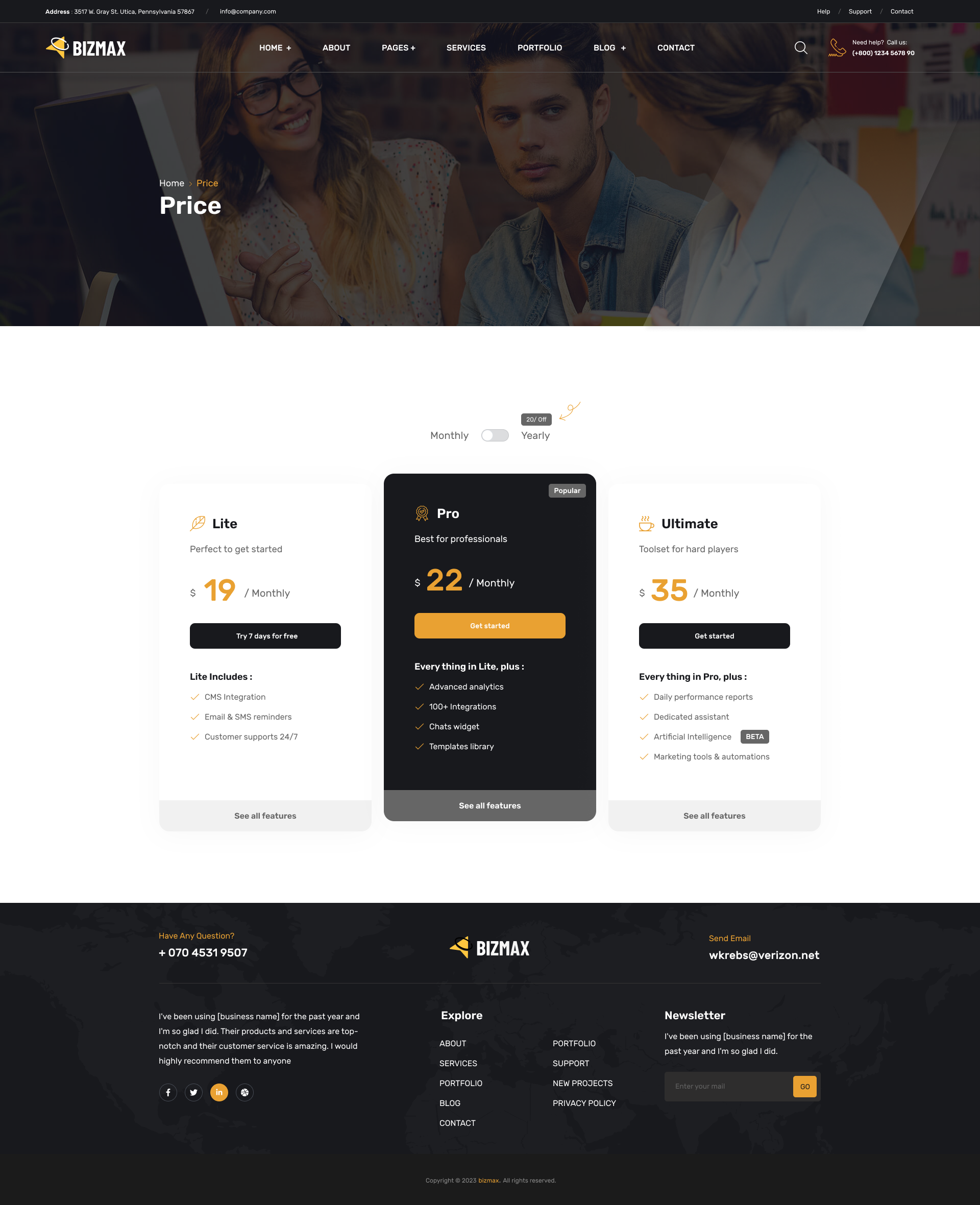Bizmax - Corporate And Consulting Business Figma Template by laralink