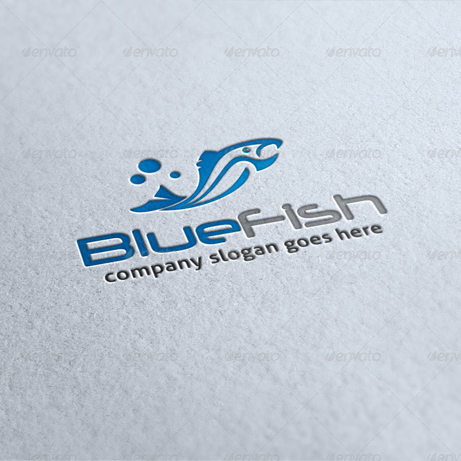 Blue Fish Logo, Logo Templates | GraphicRiver
