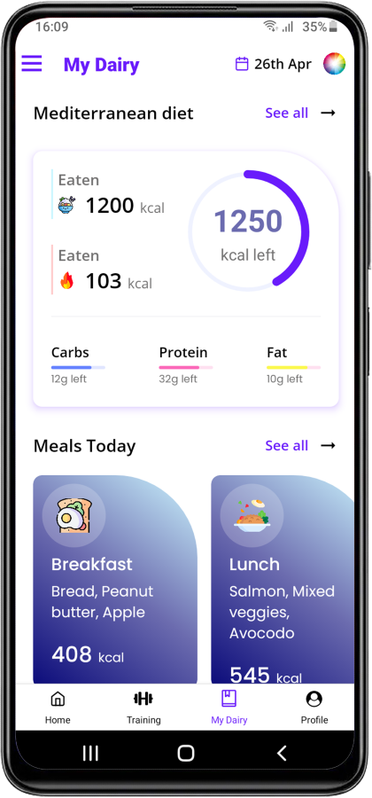 Diet Plan | Nutrition Plan | Nutrition Tracker React Native iOS/Android ...