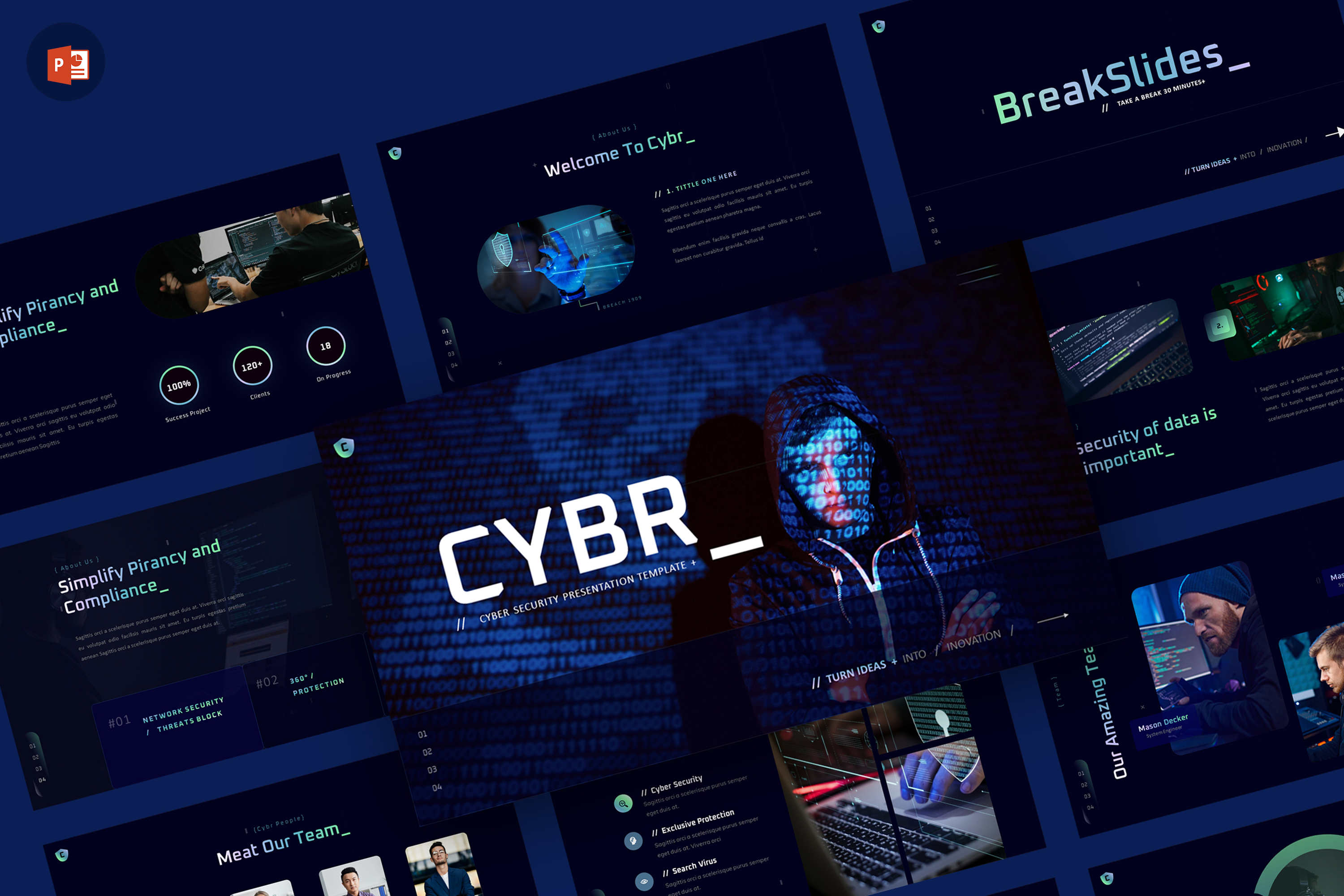 CBYR – Cyber Security PowerPoint Template, Presentation Templates ...
