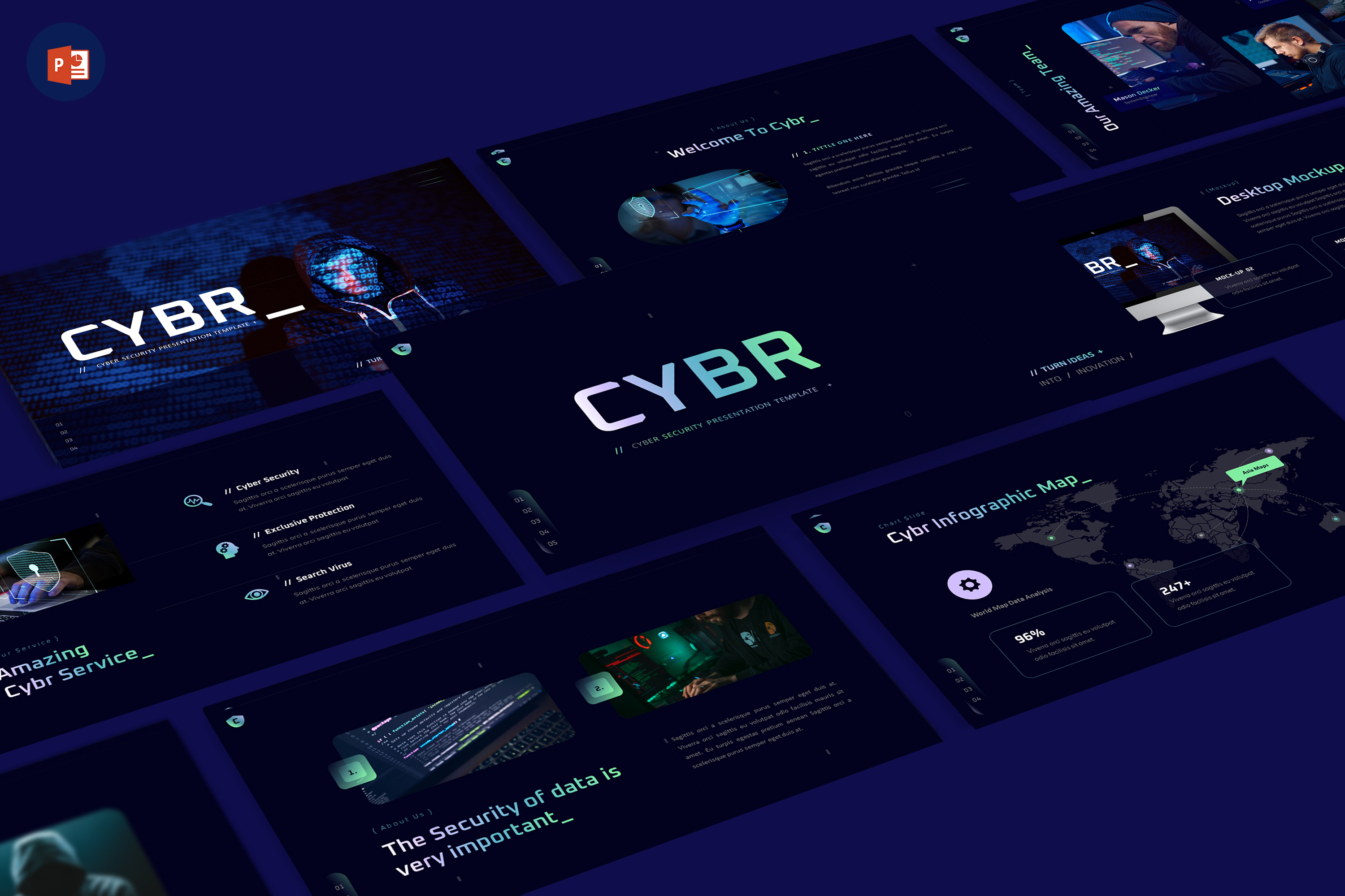 CBYR – Cyber Security PowerPoint Template, Presentation Templates ...