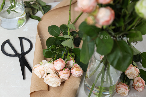 Concept of different occupation, job of florist Stock Photo by ...