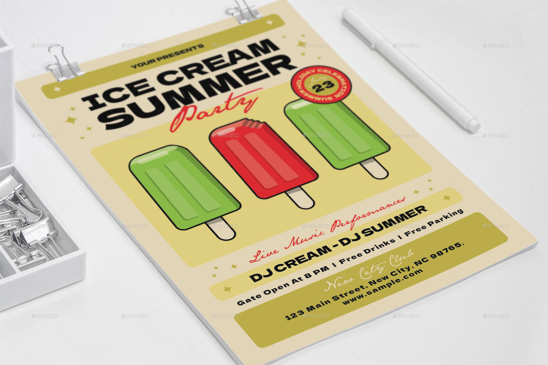 Ice Cream Summer Party, Print Templates | GraphicRiver
