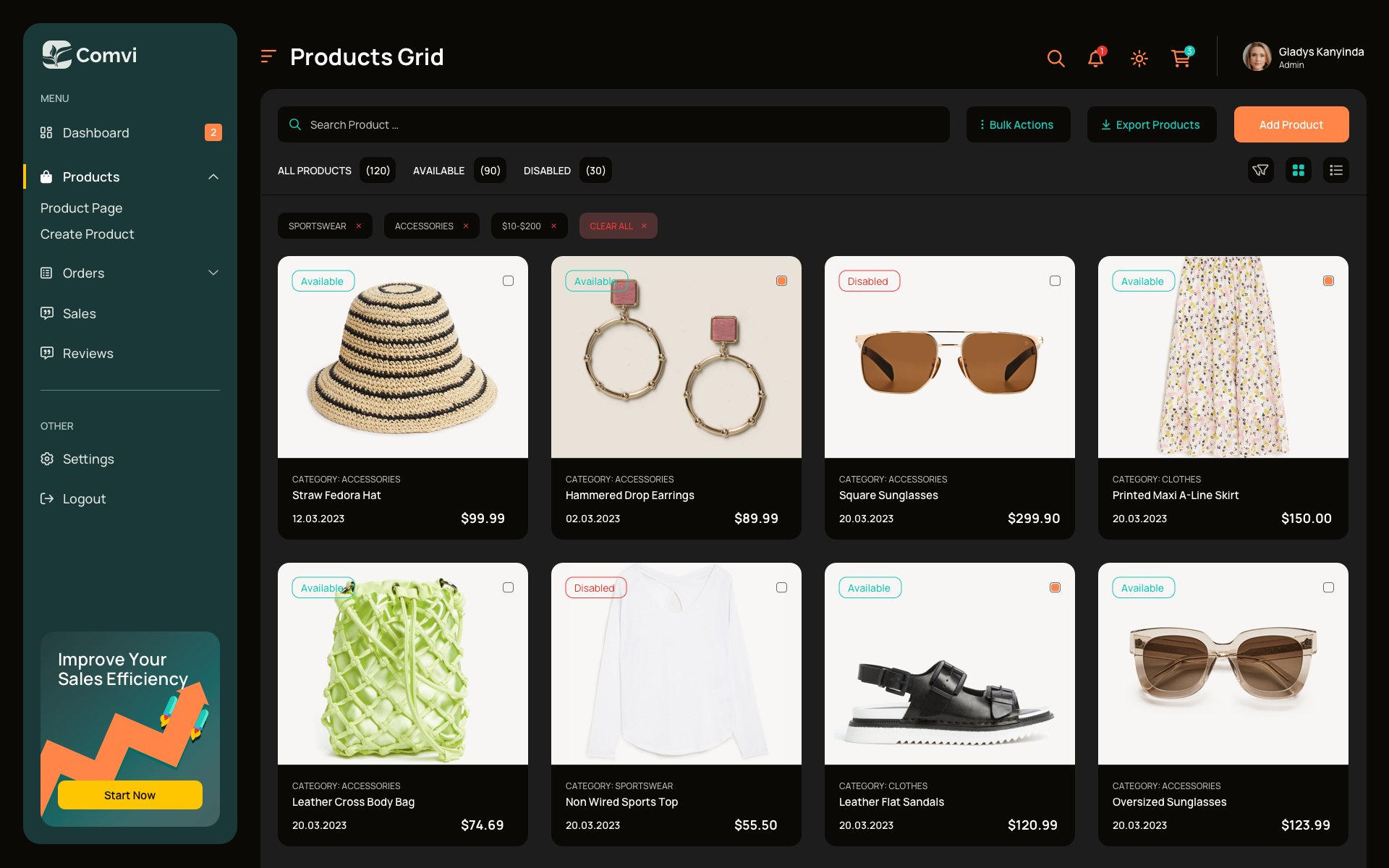 Comvi – Sales Analytics Dashboard for Figma by merkulove | ThemeForest