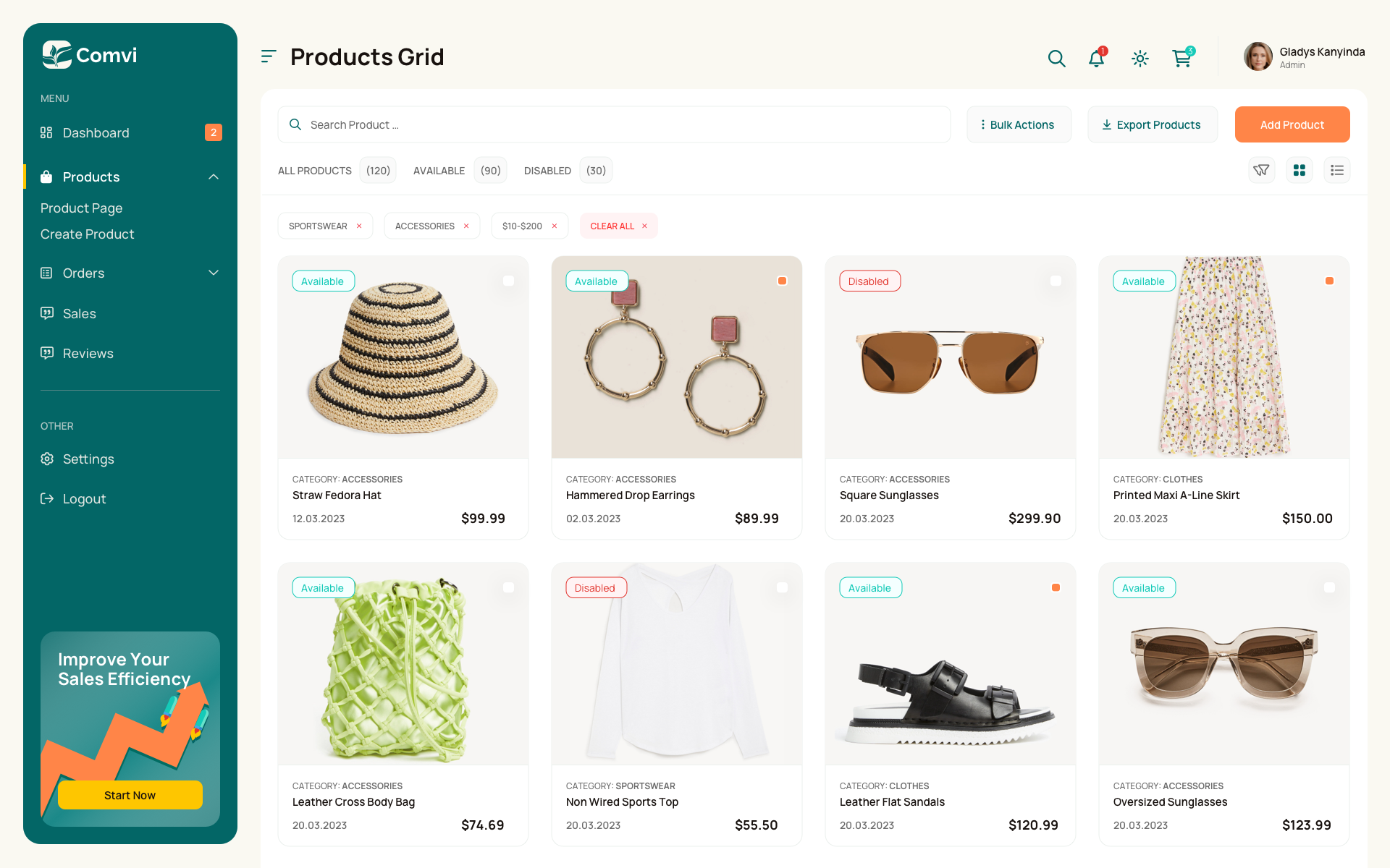 Comvi – Sales Analytics Dashboard for Figma by merkulove | ThemeForest