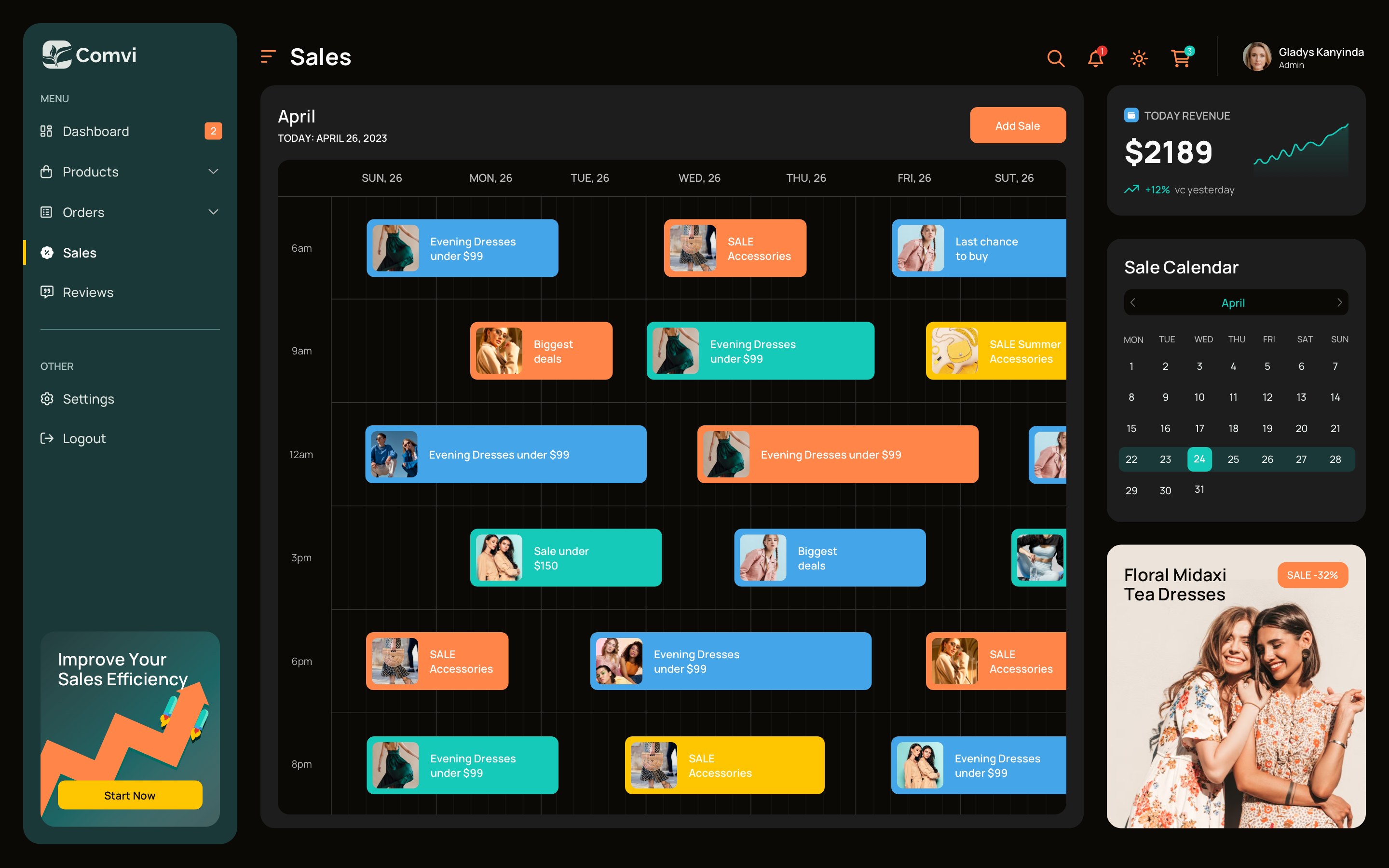 Comvi – Sales Analytics Dashboard for Figma by merkulove | ThemeForest