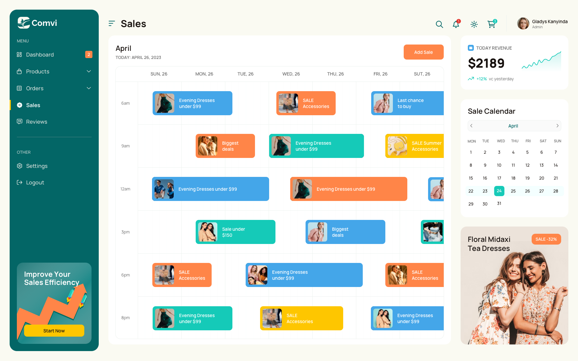 Comvi – Sales Analytics Dashboard for Figma by merkulove | ThemeForest