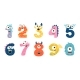 Cute Monster Numbers Set, Vectors | GraphicRiver