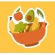 Healthy Food Sticker, Vectors | GraphicRiver