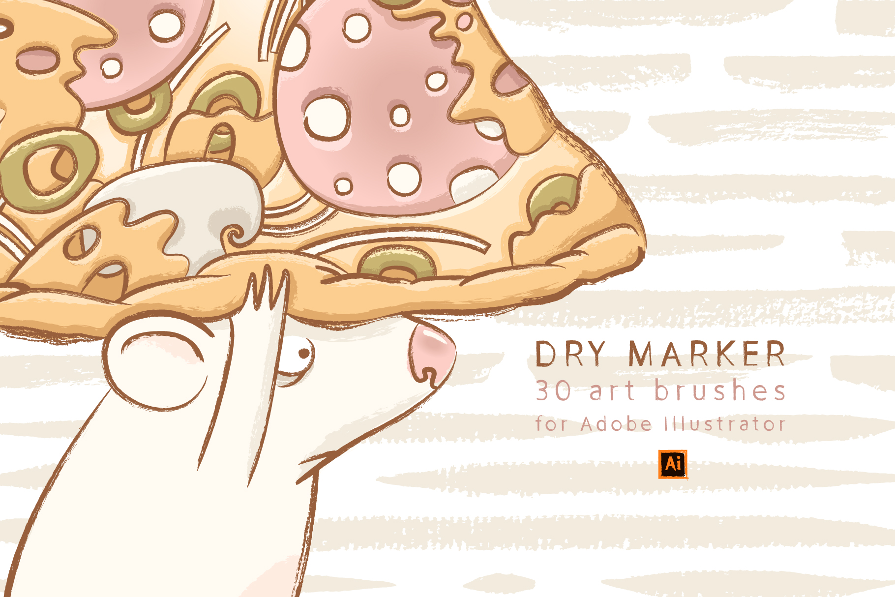 Dry Marker Brushes for Adobe Illustrator, Add-ons | GraphicRiver