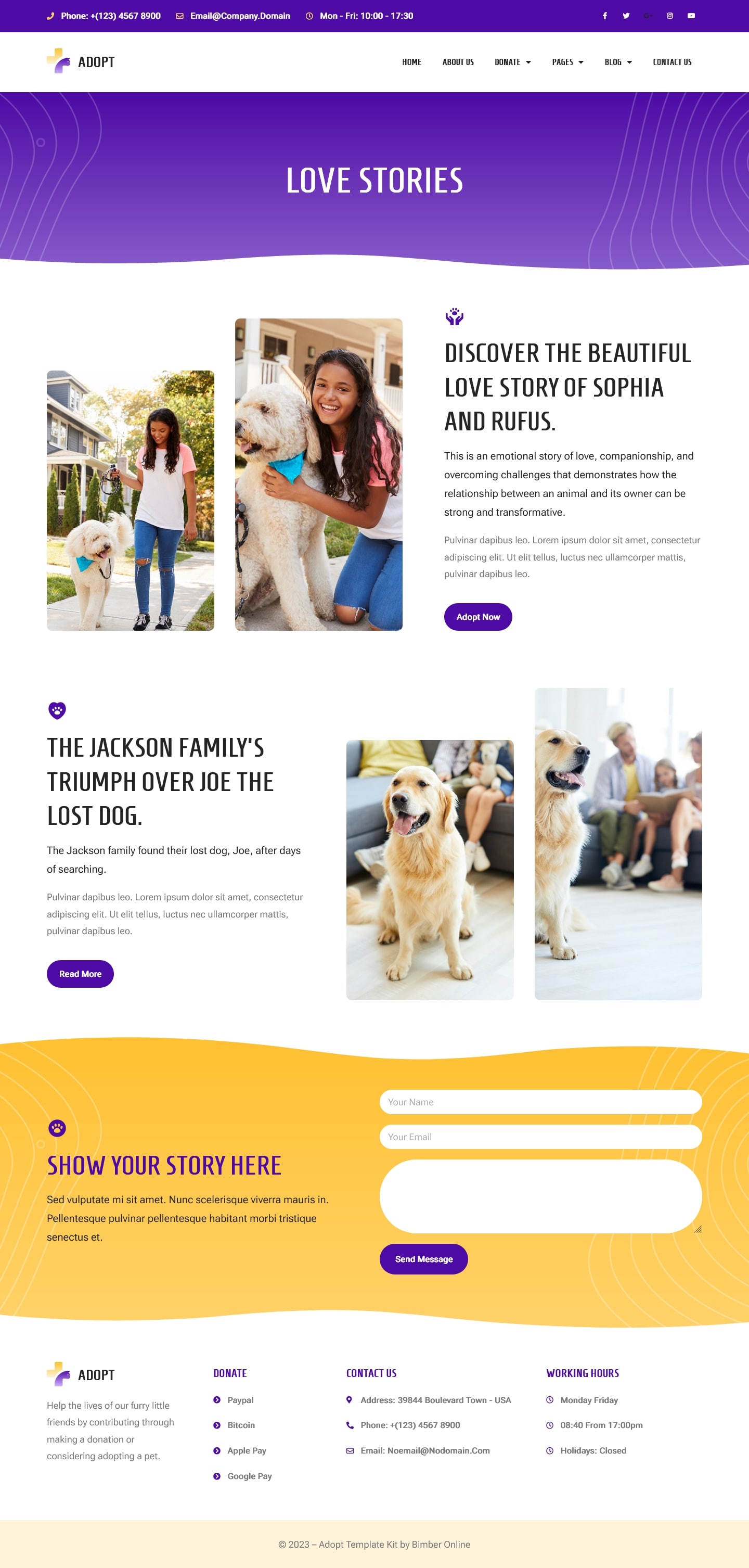 Adopt - Adoption Service & Charity Elementor Template Kit by BimberOnline