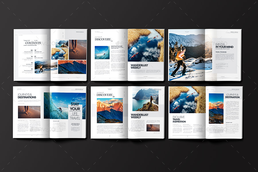 Travel Magazine Template Layout, Print Templates | GraphicRiver