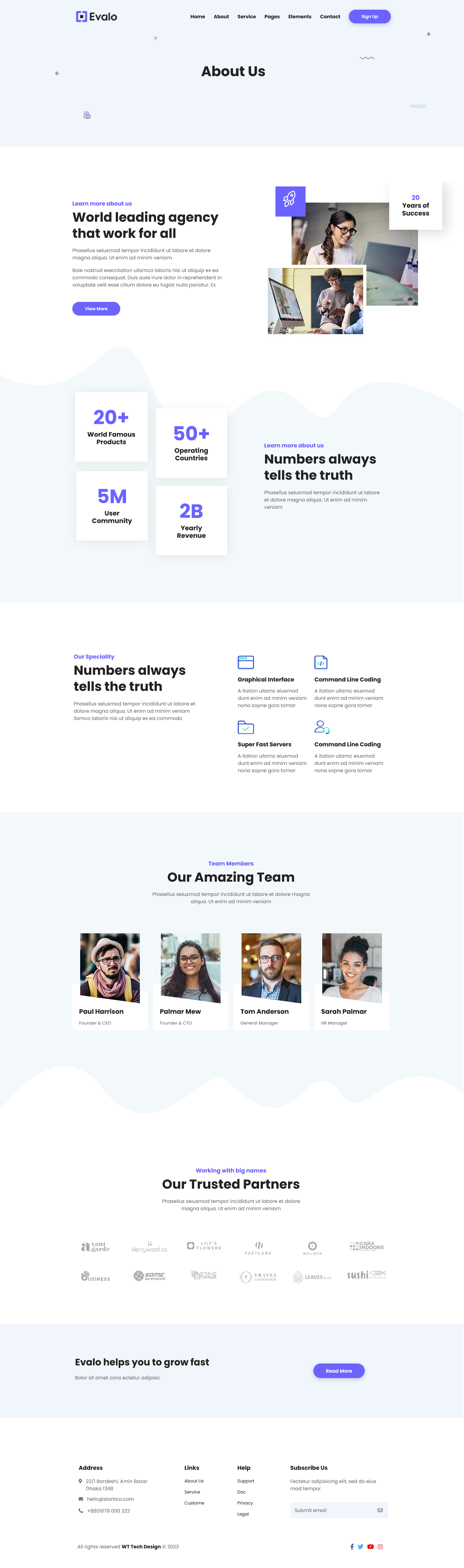 Evalo - Minimal SaaS Startup & Agency WordPress Theme by wttechdesign