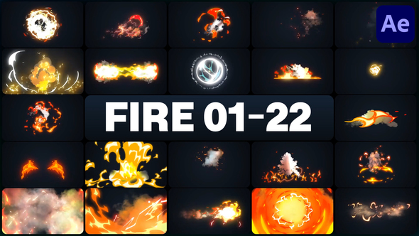 Advanced Fire Elements for After Effects, After Effects Project Files