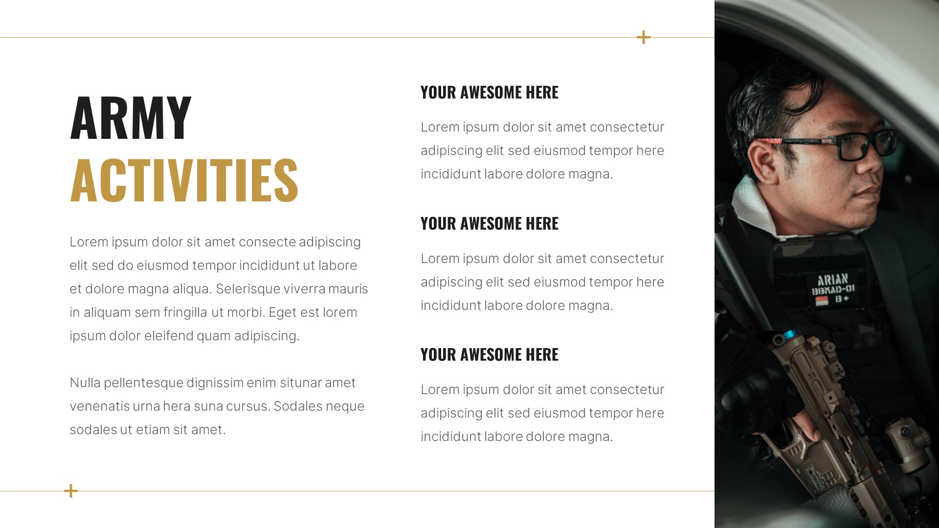 Patriot - Military & Army PowerPoint Template, Presentation Templates