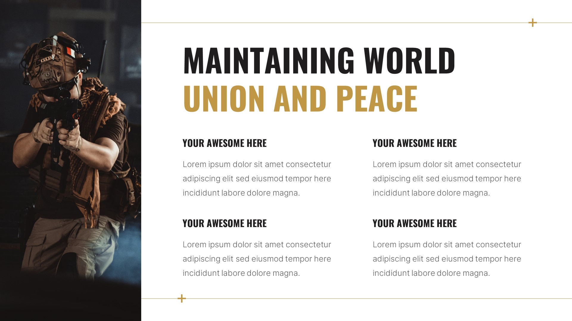 Patriot - Military & Army Google Slides Template by slidehous ...