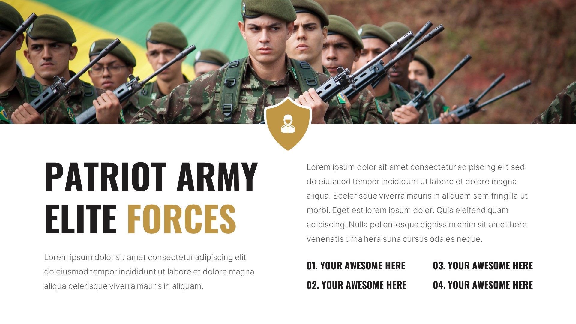 Patriot - Military & Army Google Slides Template by slidehous ...