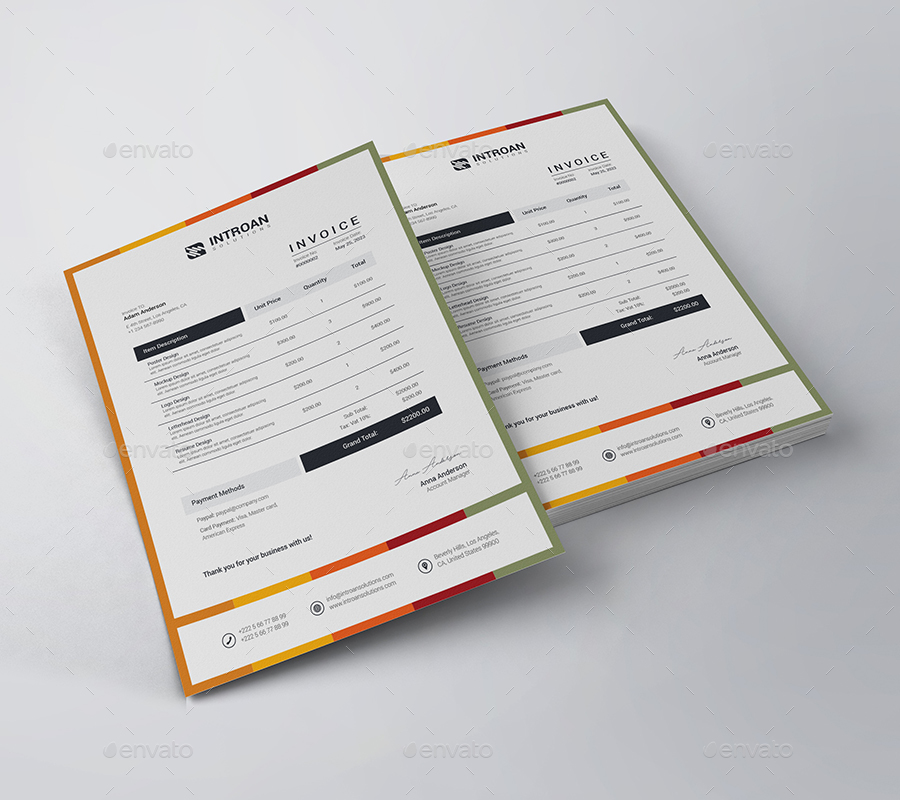 Modern Invoice, Print Templates | GraphicRiver
