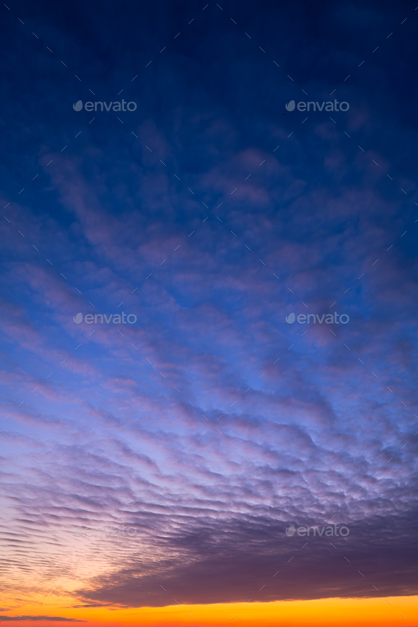 Sky with clouds during sunset. Clouds and blue sky. A high resolution ...