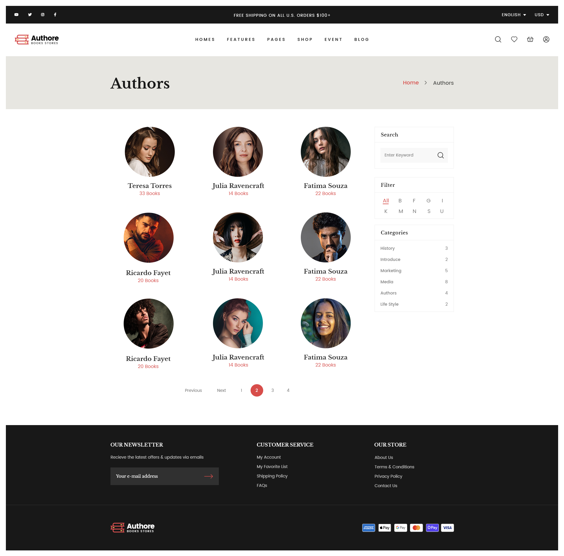 Authore | Authors and Publishers PSD Template by creative-wp | ThemeForest