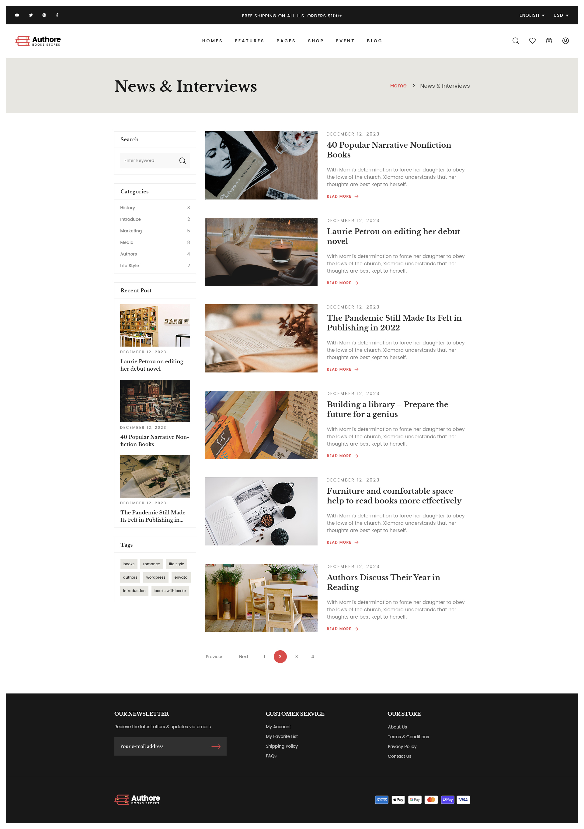 Authore | Authors and Publishers PSD Template by creative-wp | ThemeForest