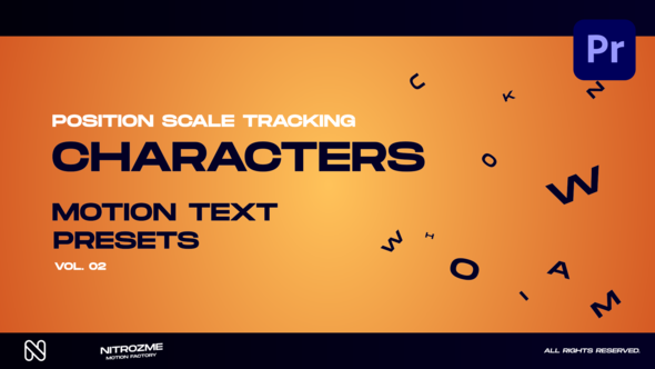 Characters Motion Text: Position Scale Tracking Vol. 02 for Premiere ...