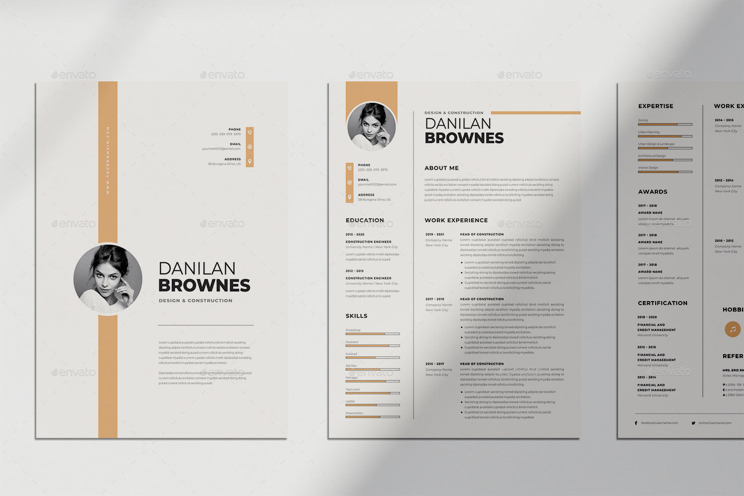 Resume Word Template, Print Templates | GraphicRiver