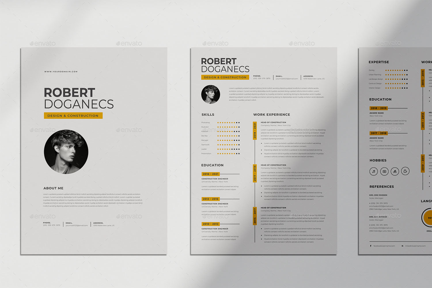 Resume Word Template, Print Templates | GraphicRiver