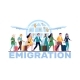 Emigration Relocation of People Men and Women, Vectors | GraphicRiver
