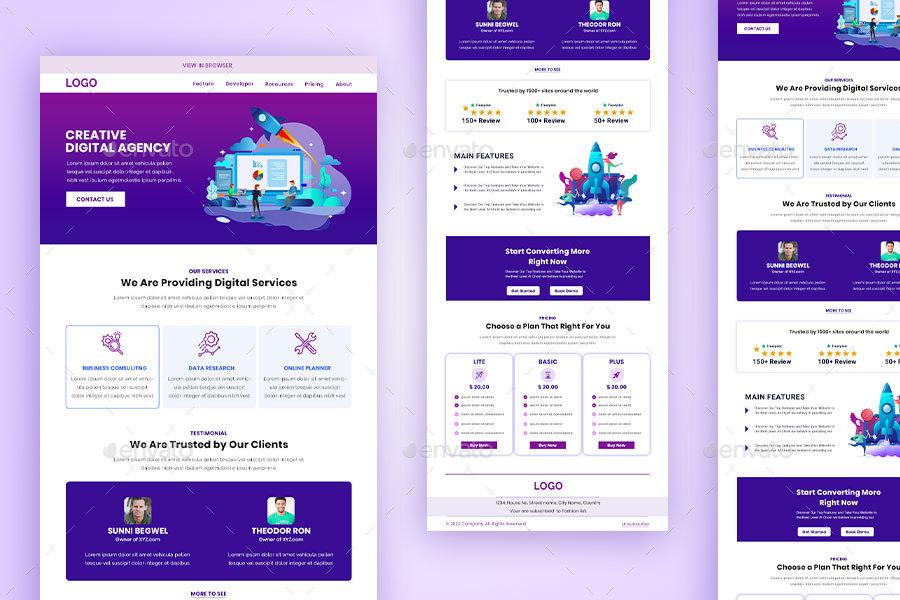 Digital Agency Email Newsletter PSD Template, Web Elements | GraphicRiver