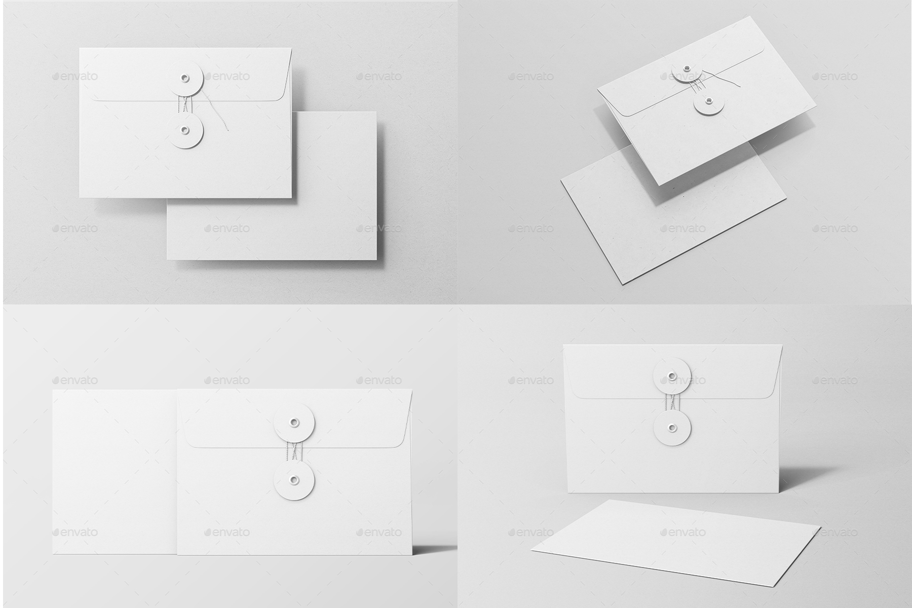 C6 String Tie Envelope PSD Mockup Pack, Graphics | GraphicRiver