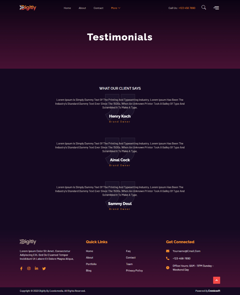 Digitly - Digital Service Agency Elementor Template Kit by Evonicmedia