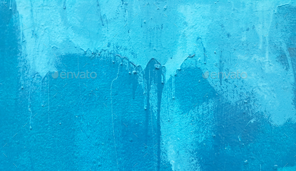 Blue painted wall texture with stains and smudges Stock Photo by didesign