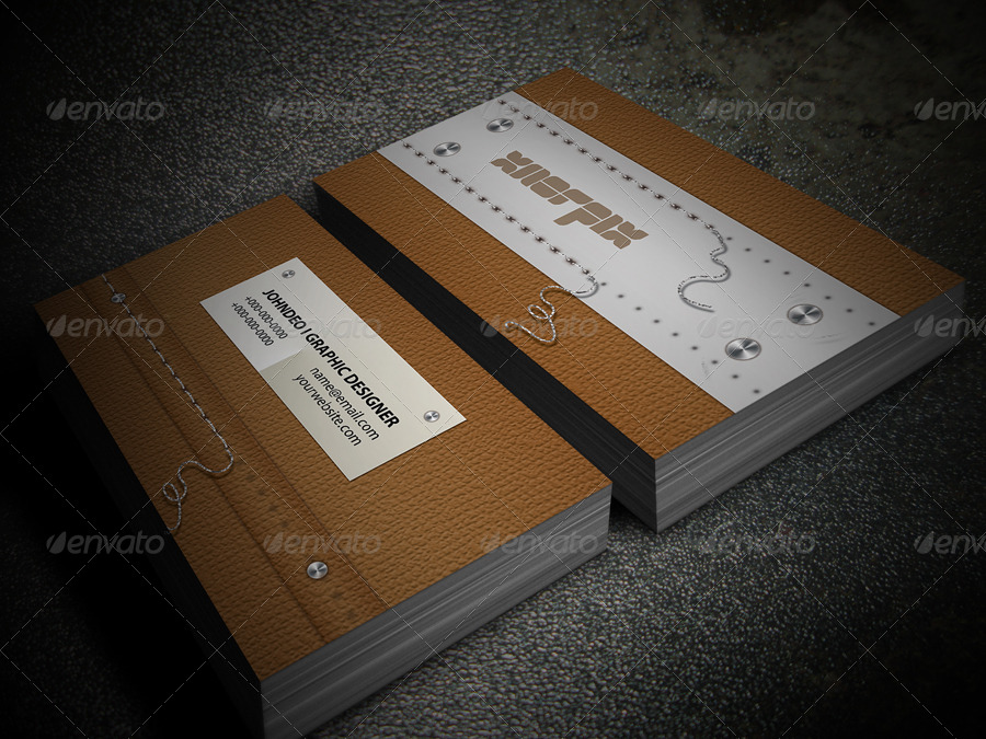 Leather Business Card, Print Templates | GraphicRiver