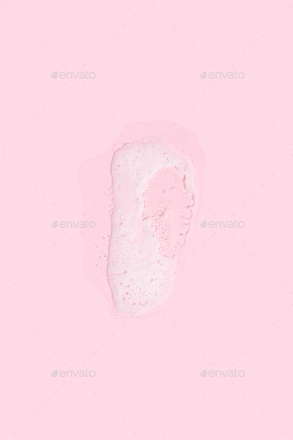 Skincare cleanser foam texture. Cleansing mousse bubbles for face ...