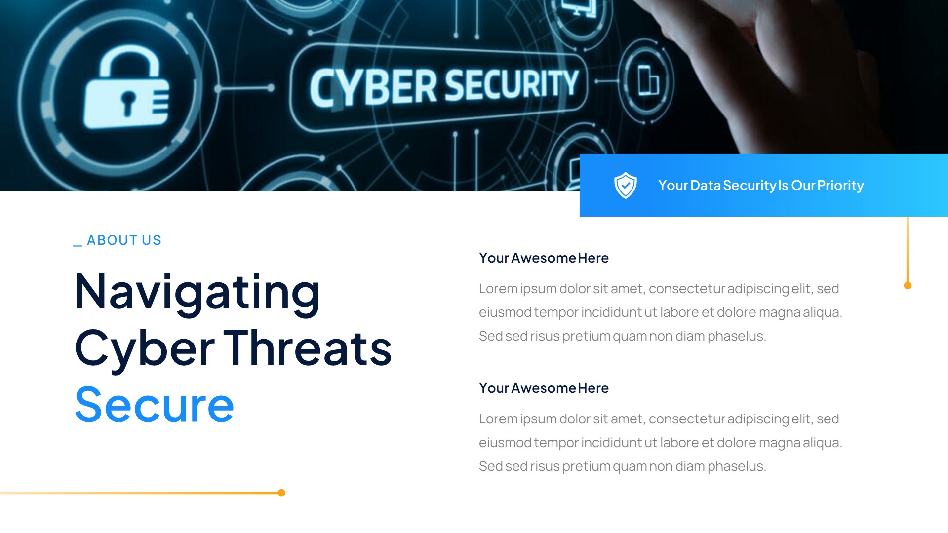 Secure - Cyber Security Google Slides Template, Presentation Templates