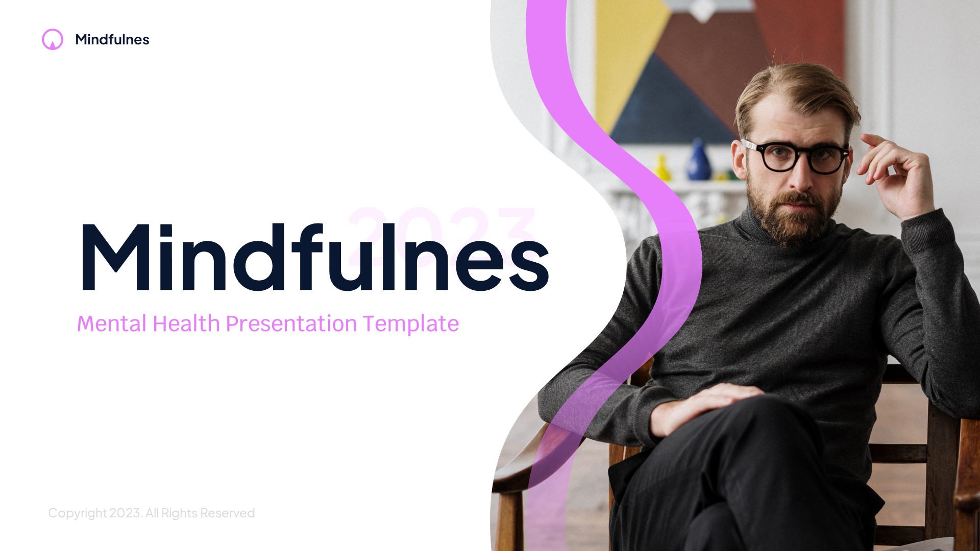 Mindfulnes - Mental Health PowerPoint Template, Presentation Templates