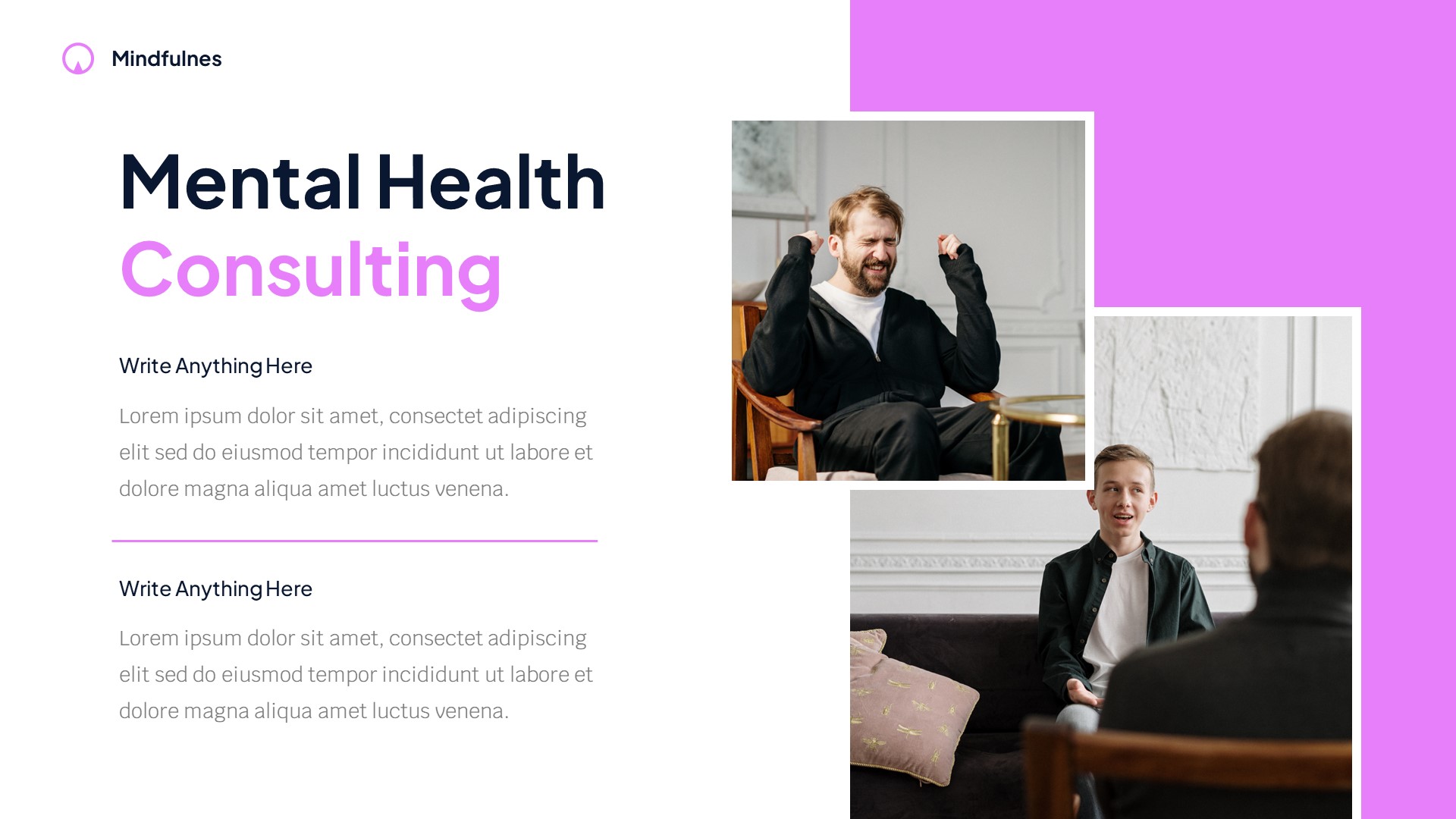 Mindfulnes - Mental Health Google Slides Template, Presentation Templates