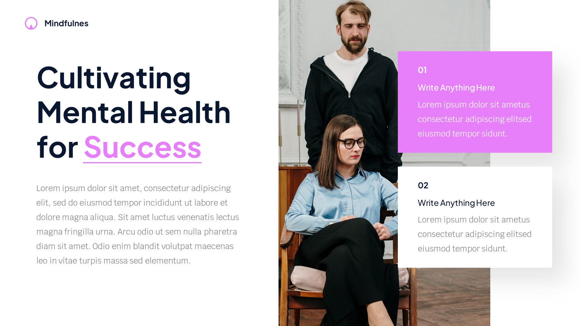 Mindfulnes - Mental Health Google Slides Template, Presentation Templates