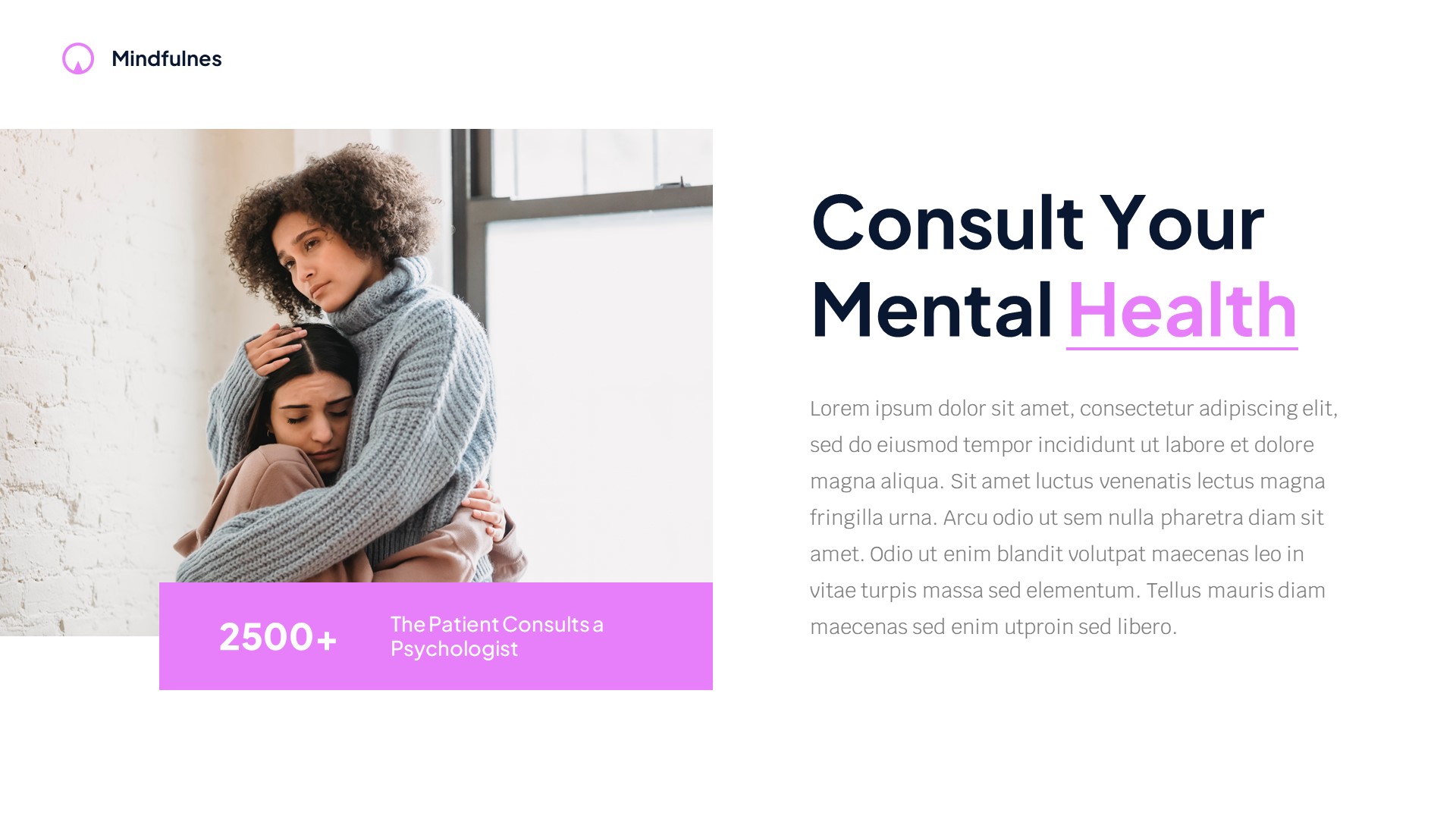 Mindfulnes - Mental Health Google Slides Template, Presentation Templates