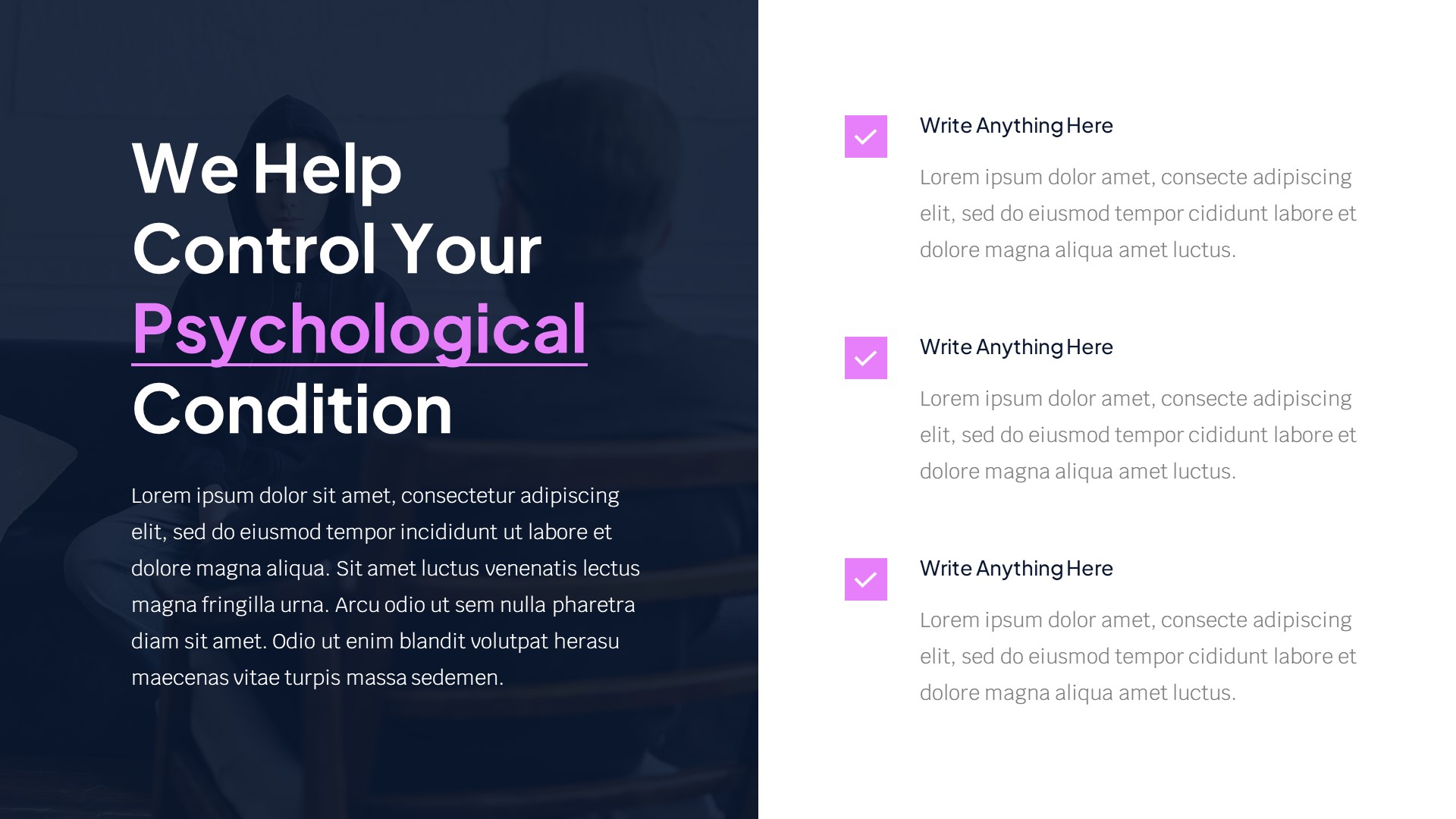 Mindfulnes - Mental Health Google Slides Template, Presentation Templates
