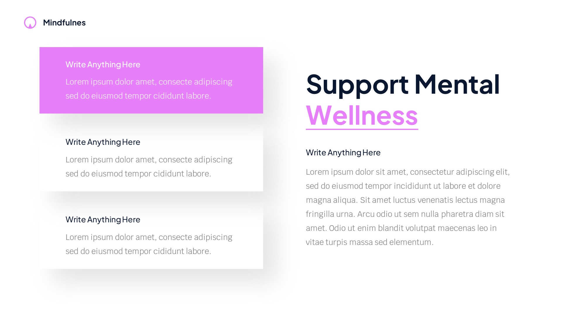 Mindfulnes - Mental Health Google Slides Template, Presentation Templates