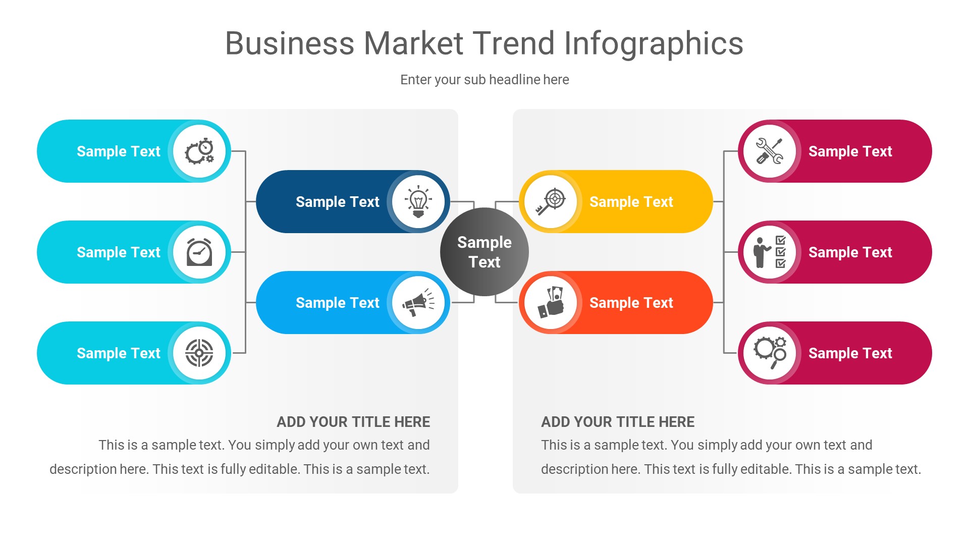 Business market trend Keynote Infographics Template, Presentation Templates