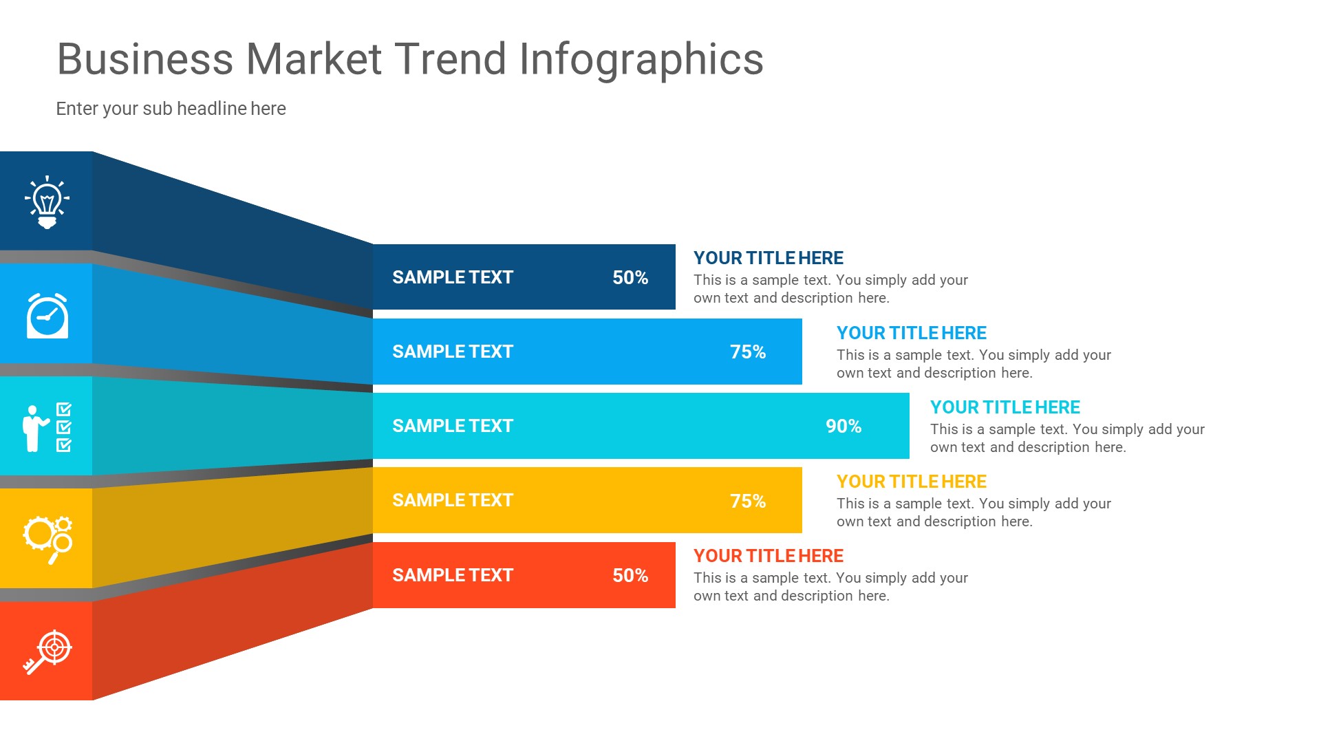 Business market trend Keynote Infographics Template, Presentation Templates